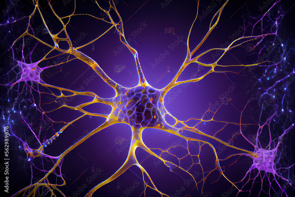 Neuron cells background, Generative AI Stock Illustration | Adobe Stock
