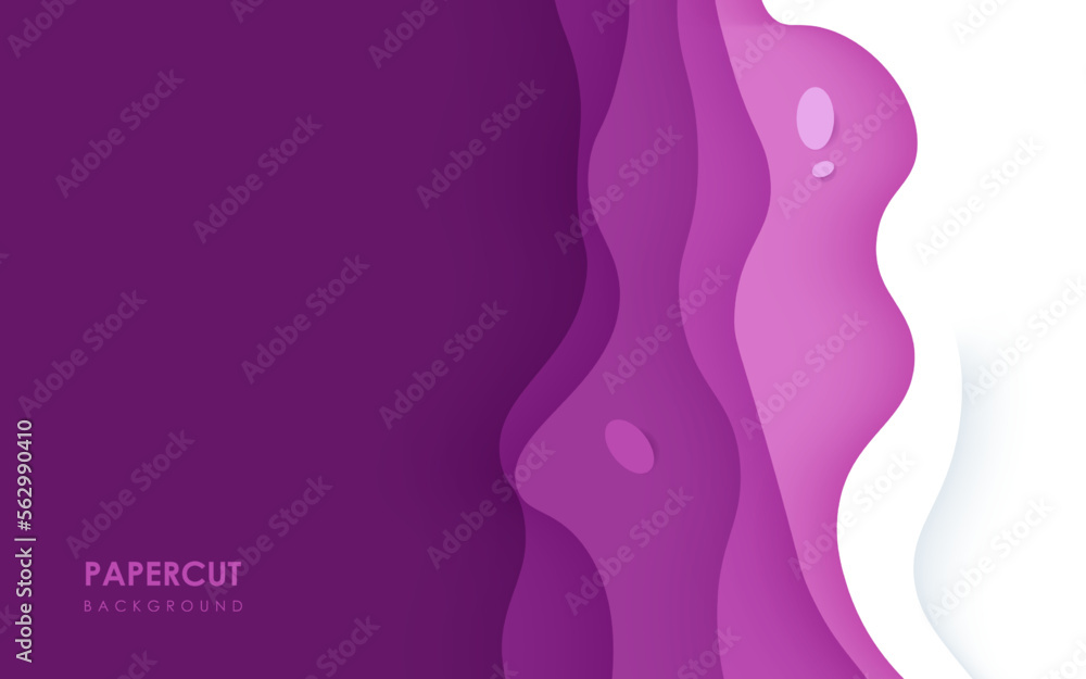 Multi layers purple white color texture 3D papercut layers in gradient ...