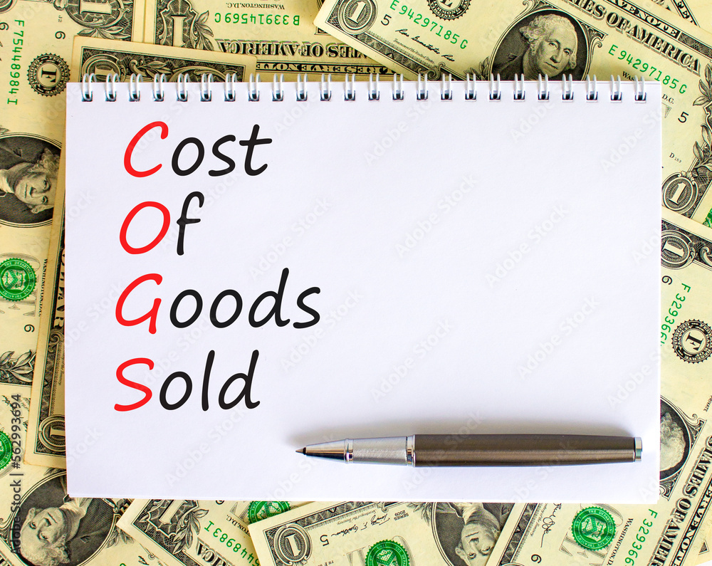 COGS cost of goods sold symbol. Concept words COGS cost of goods sold ...