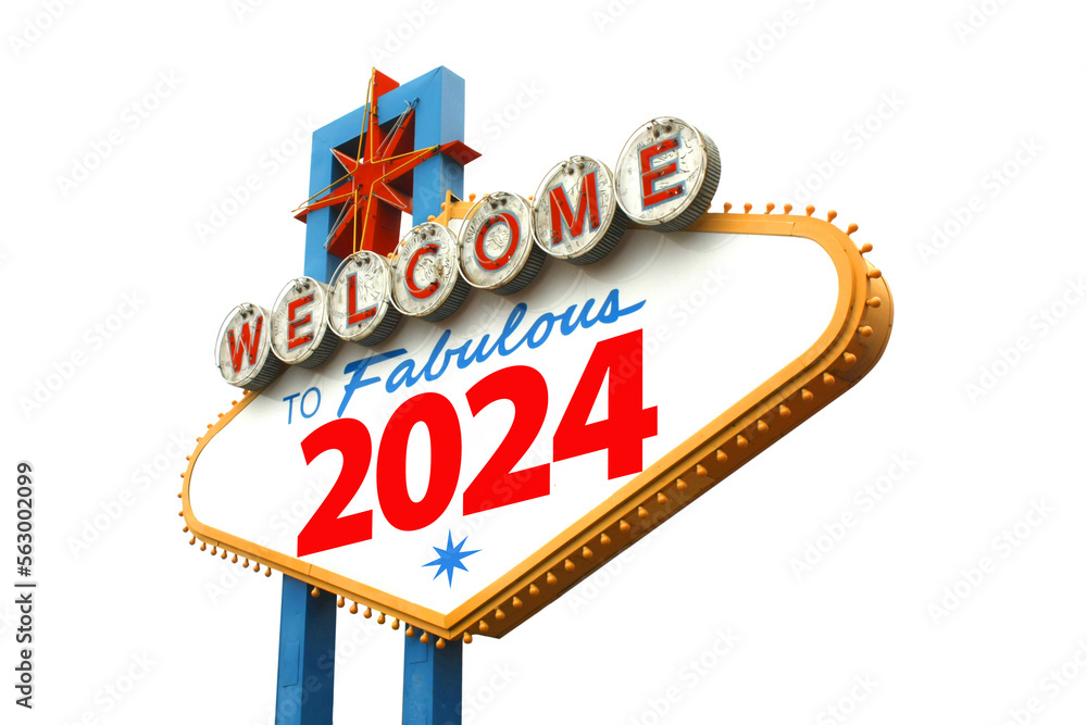 Welcome to fabulous 2024 (White background) Stock Photo | Adobe Stock