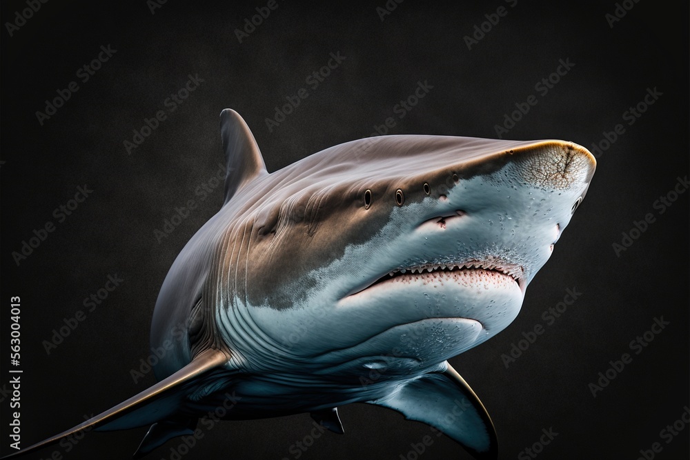 a shark with a very large mouth and a very long tail is shown in the ...