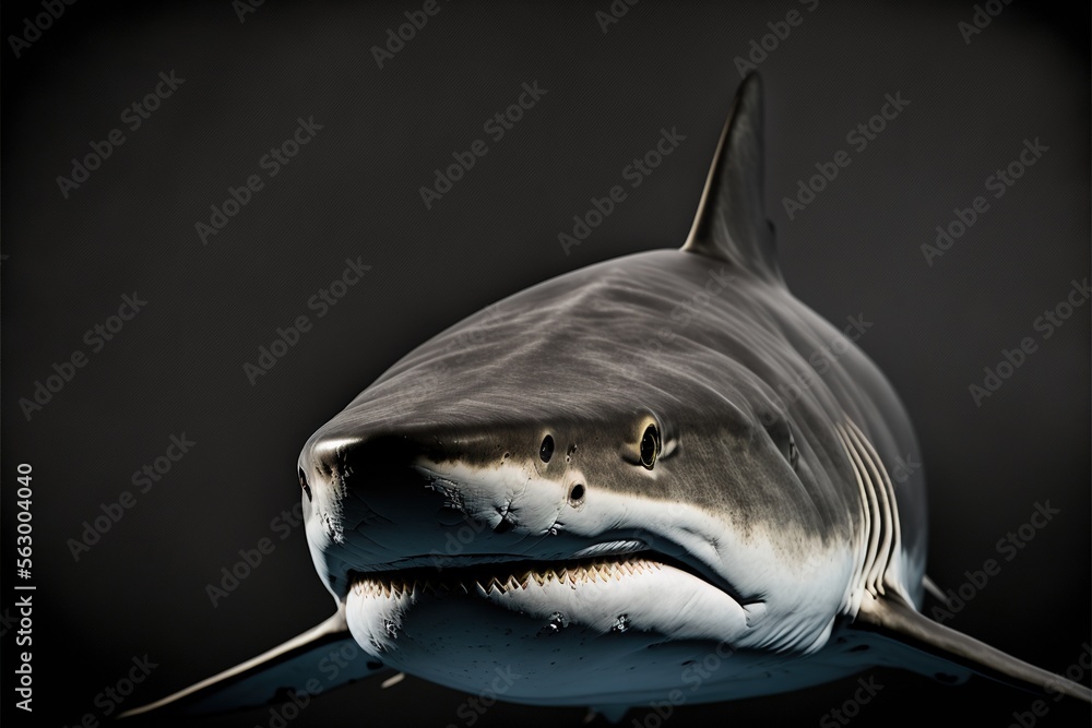 a shark with a very large mouth and a very sharp teeth is shown in this ...