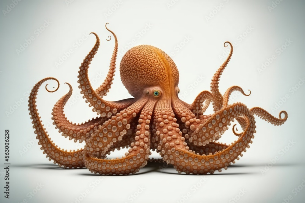 an octopus is sitting on the floor with its eyes open and it's head ...