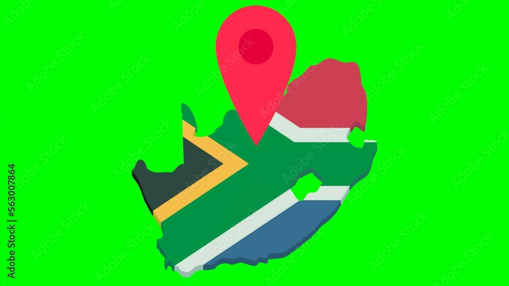 Animation loop in flat design style of a red map marker jumping over ...