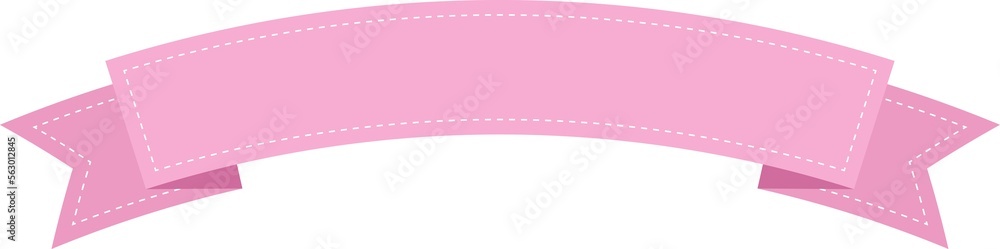 Pink ribbon banner, badge, label, title box, clip art, png isolated on ...