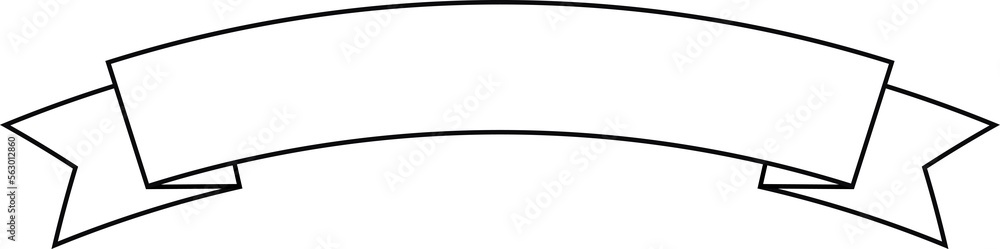 White ribbon banner, badge, label, title box, clip art, png isolated on ...