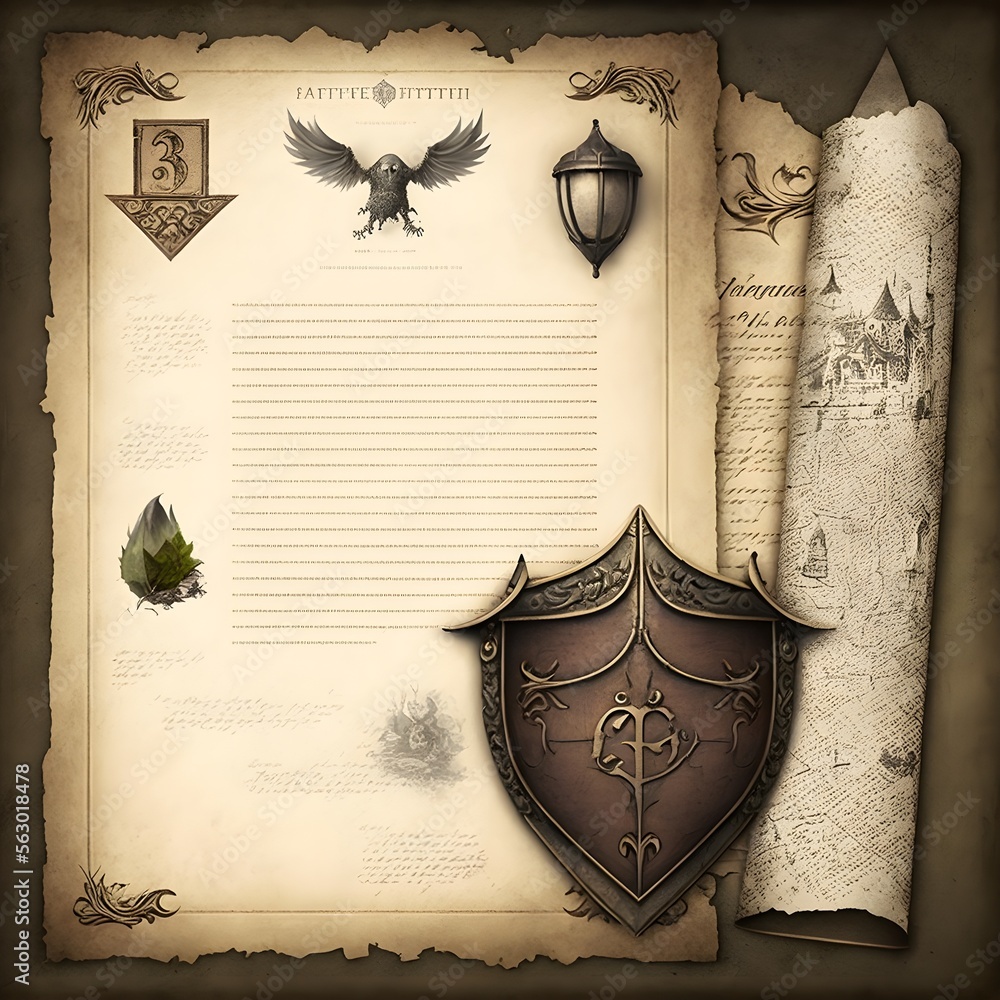 textures medieval paper, template page, Watermark, epic fantasy, arthur ...