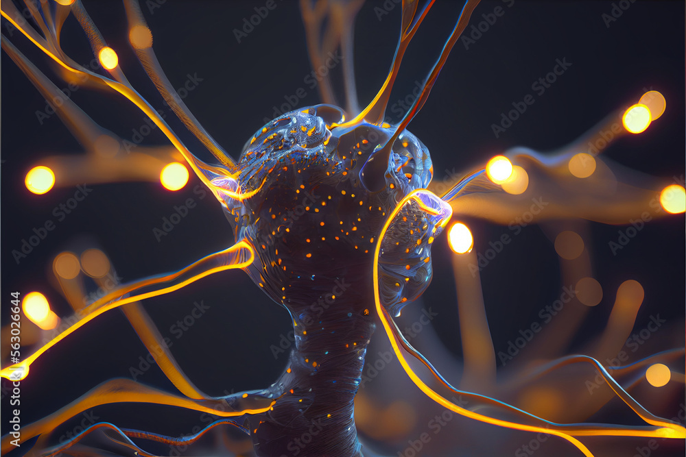 Artificial Intelligence Futuristic Neurolink Connectors created with ...