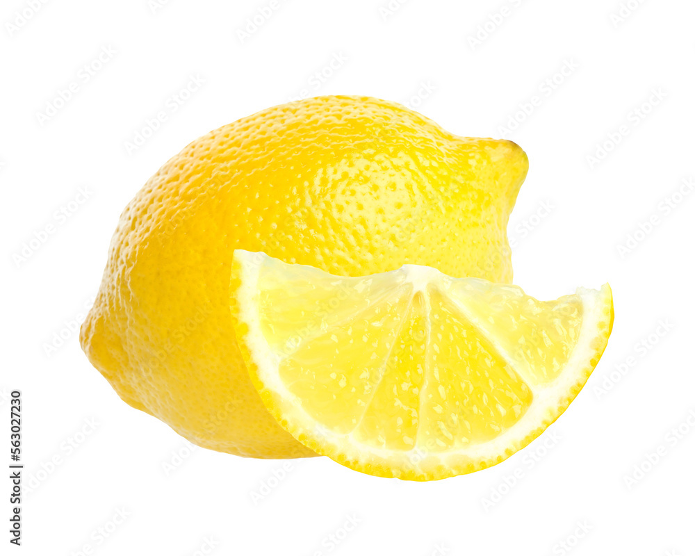 Ripe lemon isolated on transparent background. PNG format Stock Photo ...