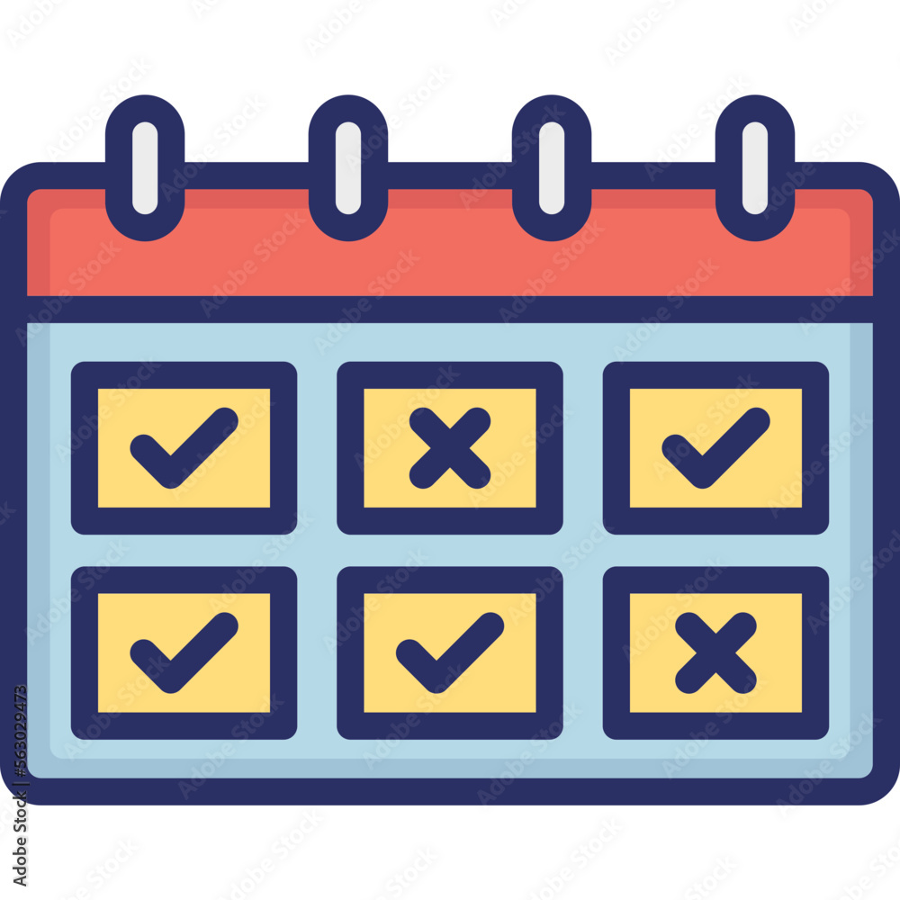 Attendance, attendance sheet Vector Icon Stock Vector | Adobe Stock