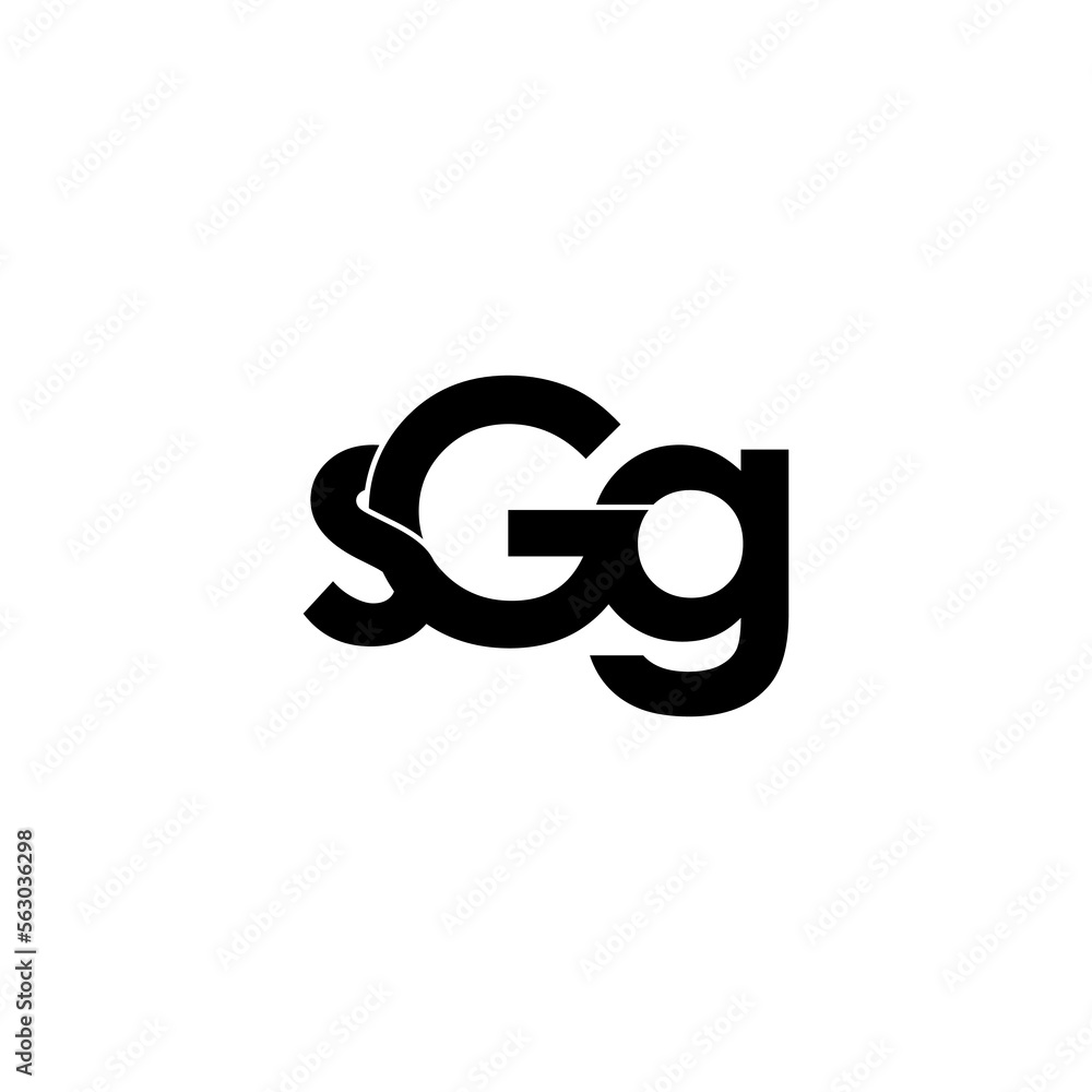 sgg typography letter monogram logo design Stock Vector | Adobe Stock