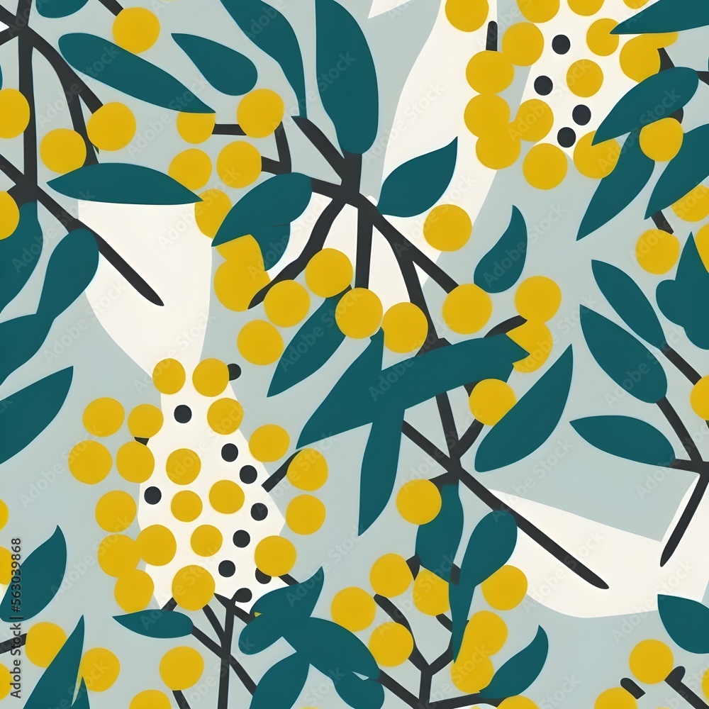 ภาพประกอบสต็อก abstract wallpaper, white background, wattle native ...