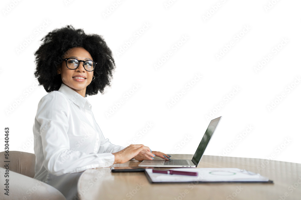Business Woman office using Laptop and Computer office employee ...