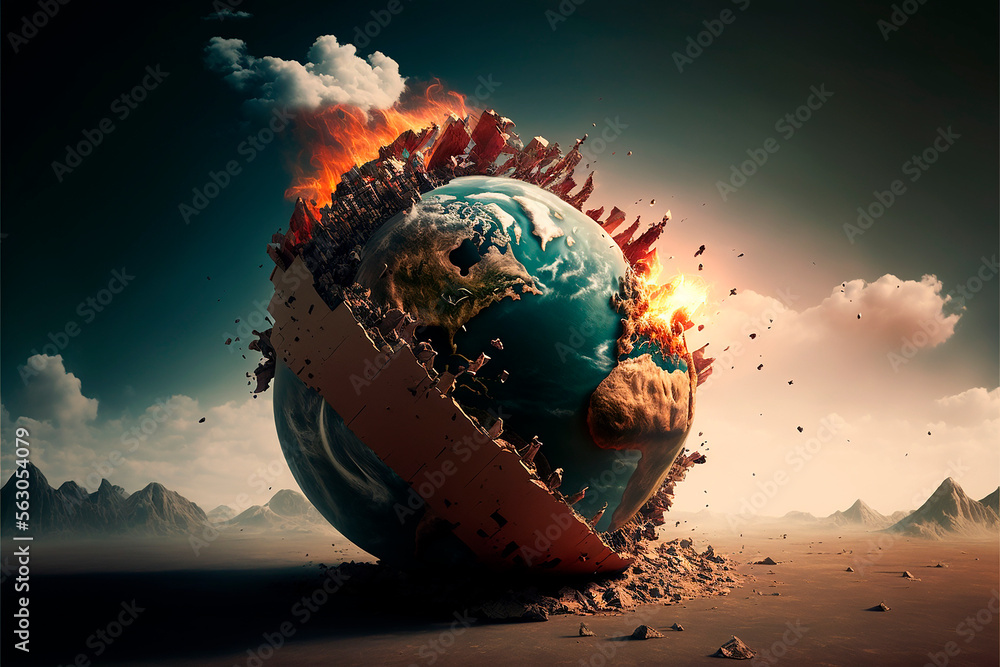 the destruction of the earth due to CO2, global warming, overpopulation ...