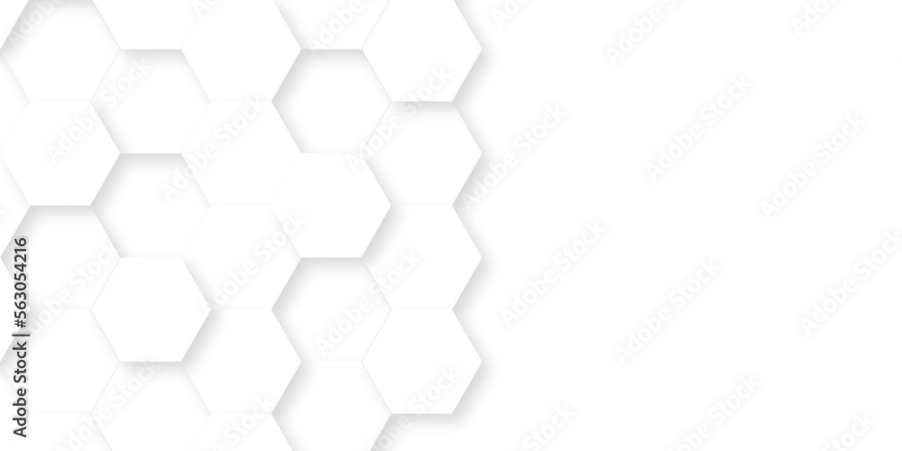 Background with hexagons . Abstract background with lines . white ...