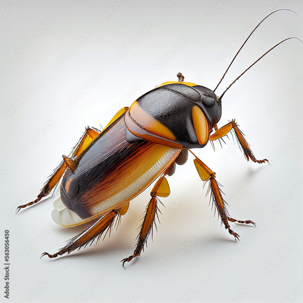 Australian Cockroach full body image with white background ultra ...