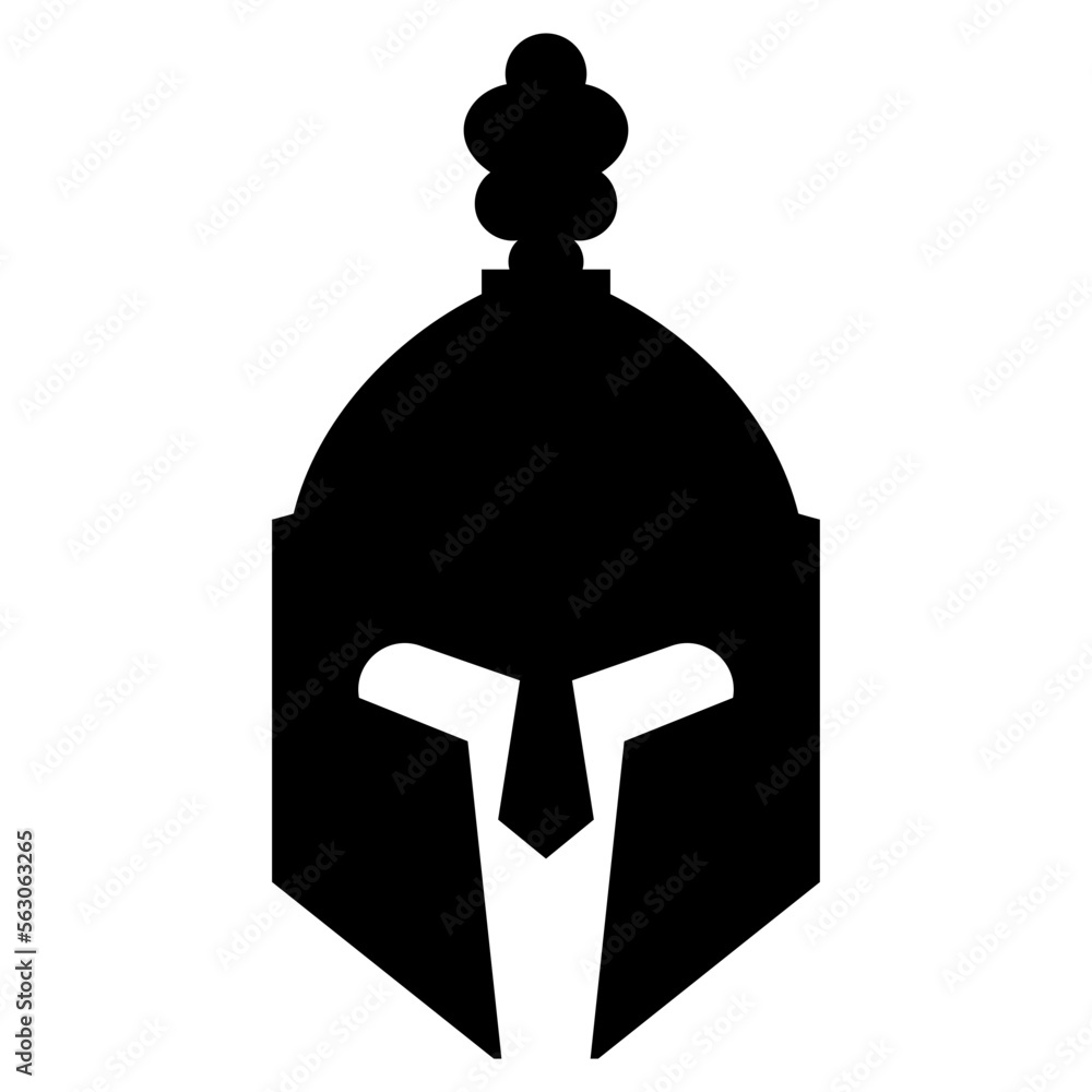 helmet of the spartan warrior symbol, emblem. Spartan helmet logo ...