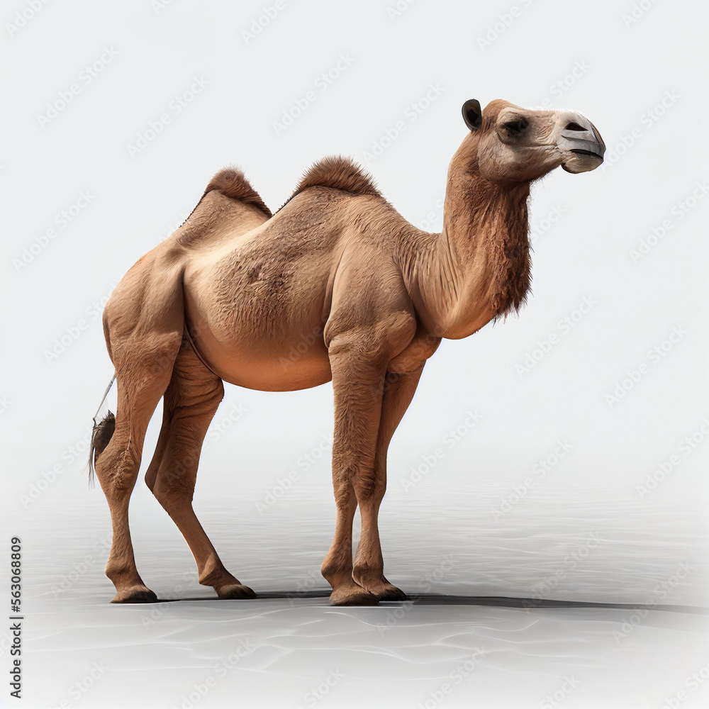 Bactrian Camel full body image with white background ultra realistic ...
