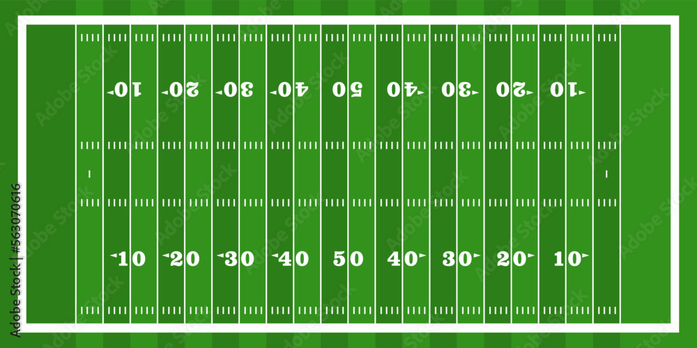 American Football Field Vector Art