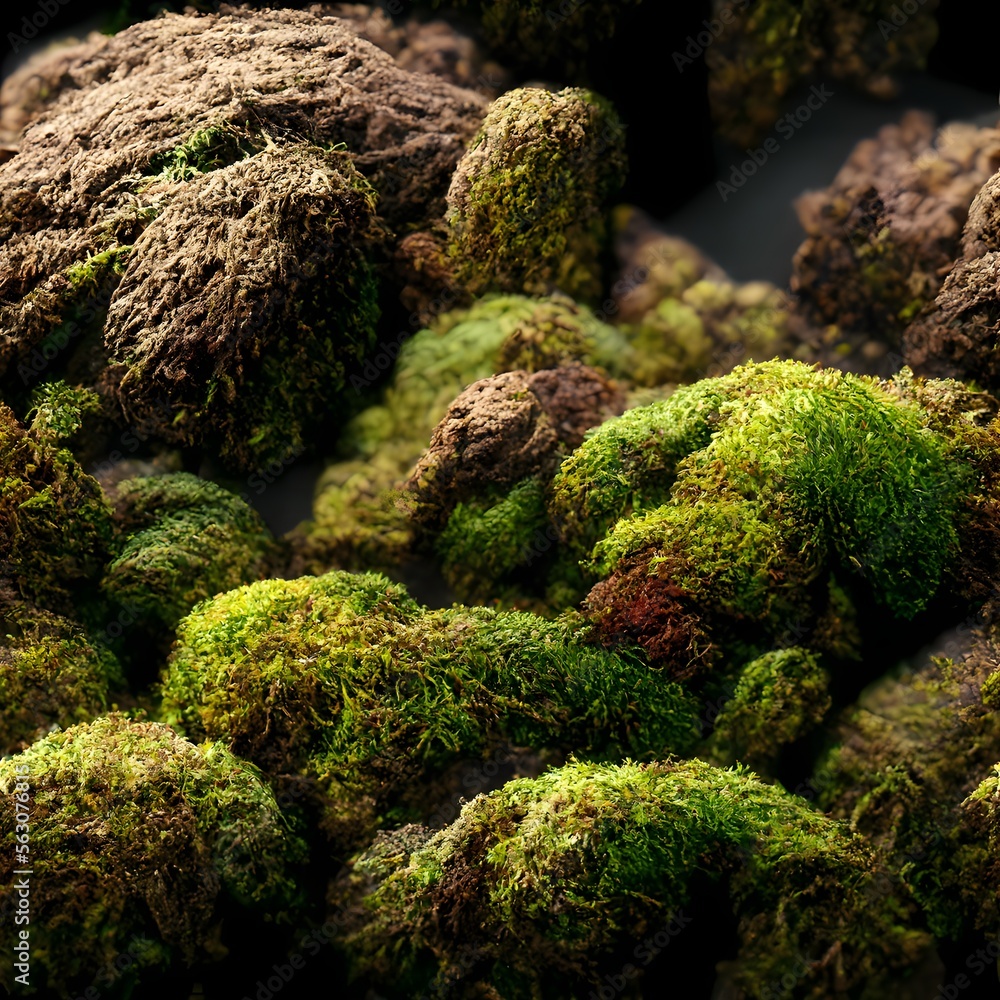 seamless large area of Moody Moss in a single continuous 8k texture map ...