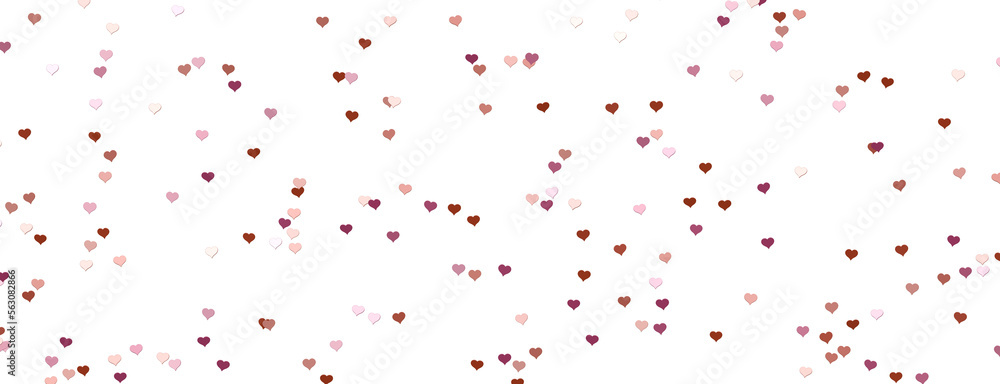 Falling red and pink hearts isolated on transparent background ...