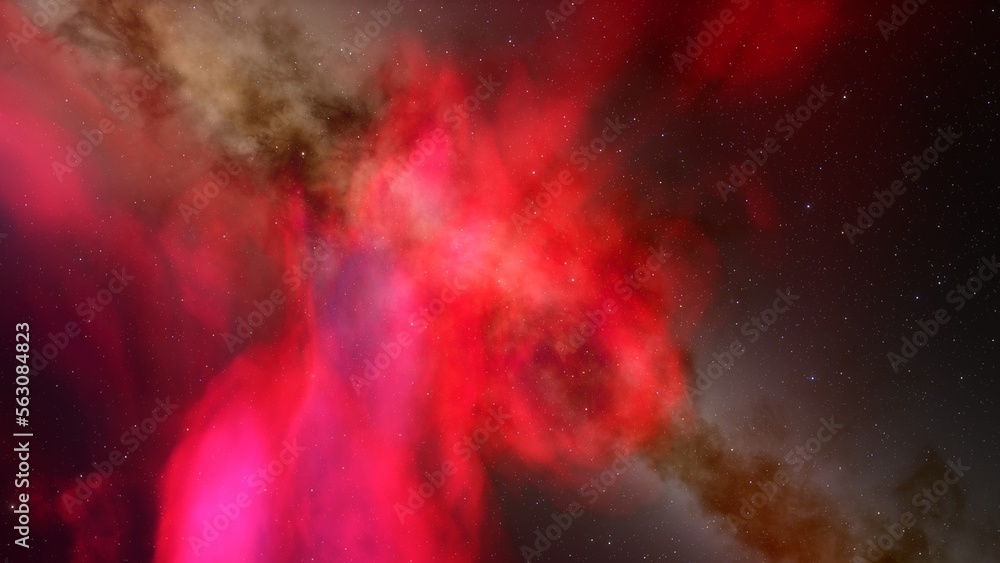 red-violet nebula in outer space, horsehead nebula, unusual colorful ...