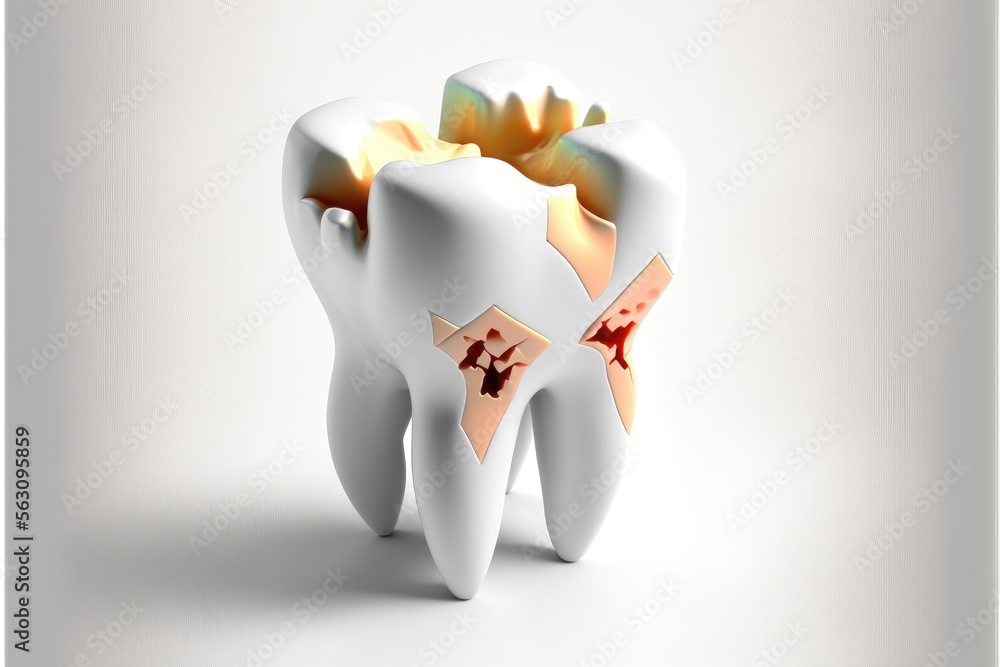 Tooth decay. Mouth and teeth health concept. Various dental diseases ...