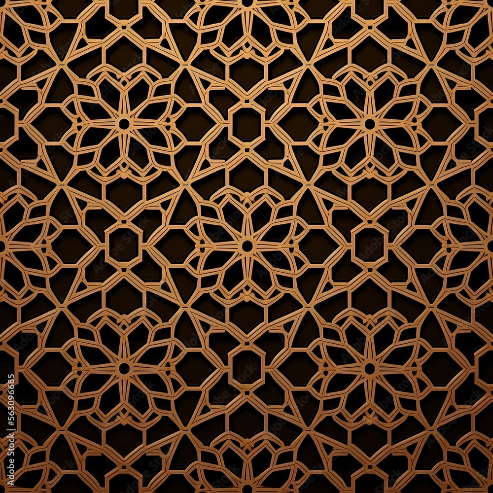 Islamic pattern for wallpaper with a 3d effect depth design Stock ...