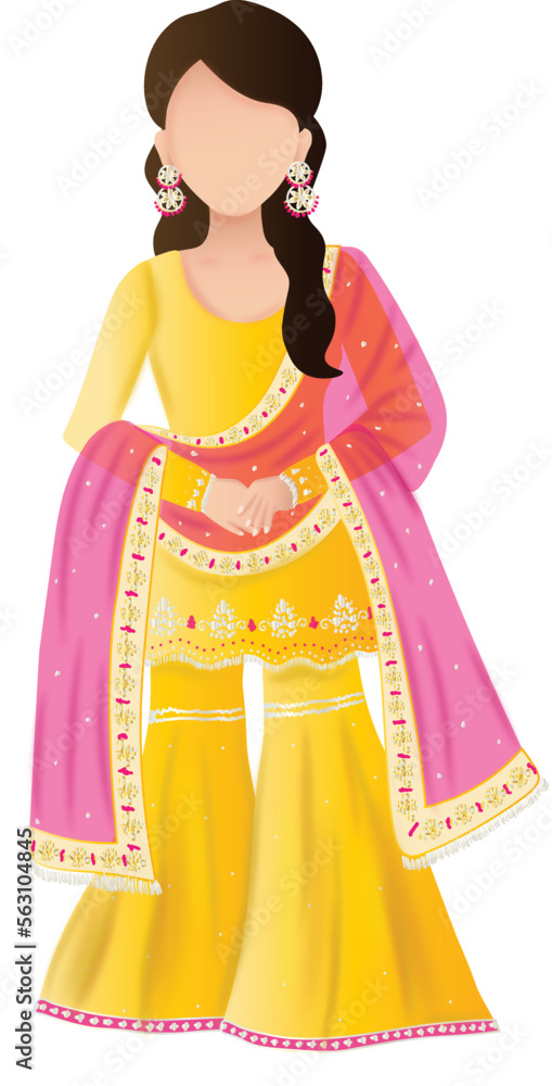 haldi bride in yellow outfit indian wedding bride traditional wear for ...