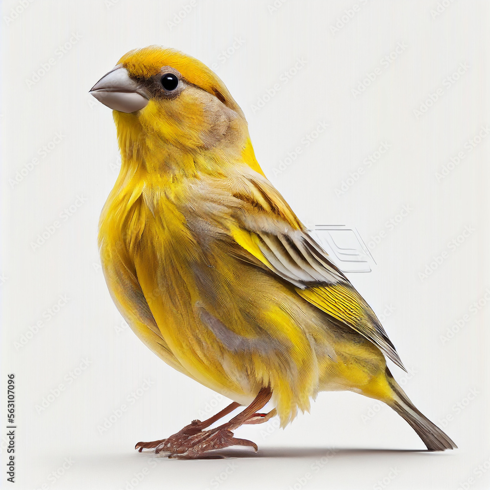Belgian Canary full body image with white background ultra realistic ...