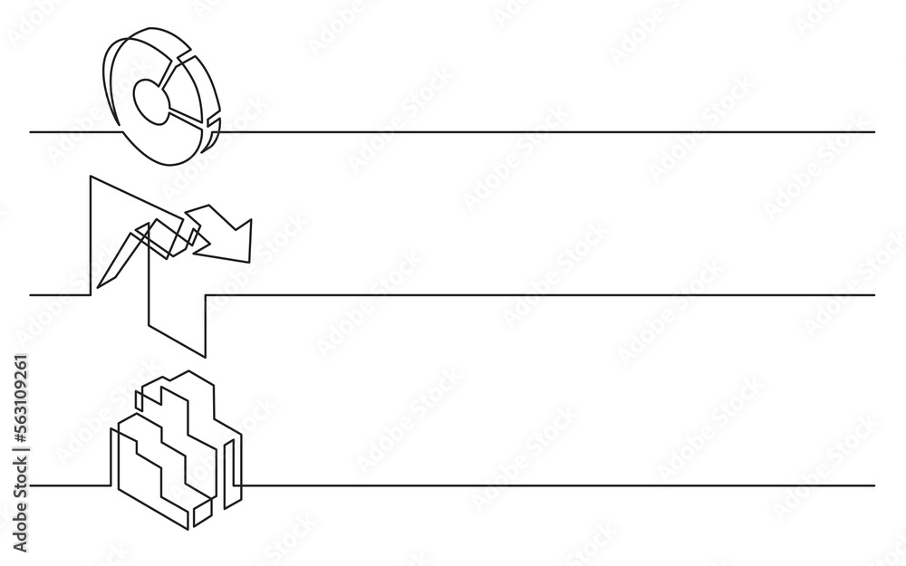 continuous line drawing vector illustration with FULLY EDITABLE STROKE ...