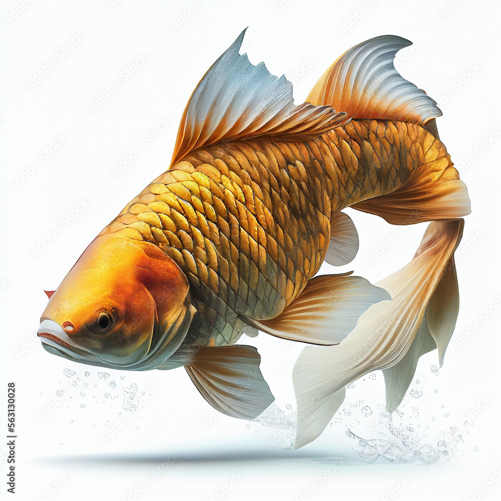 Carp full body image with white background ultra realistic Stock ...