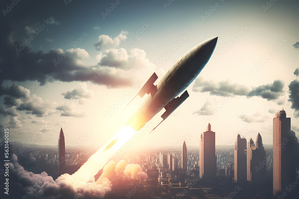 Work of military air defense system radar to protect city from aircraft ...