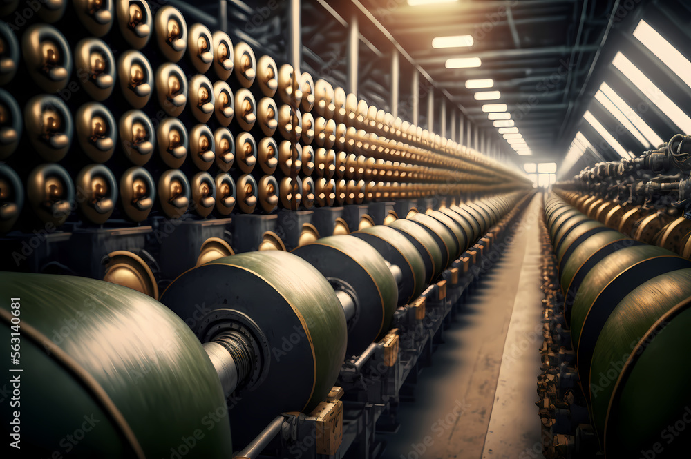 Military plant, factory ammunition for artillery, cartridges for ...