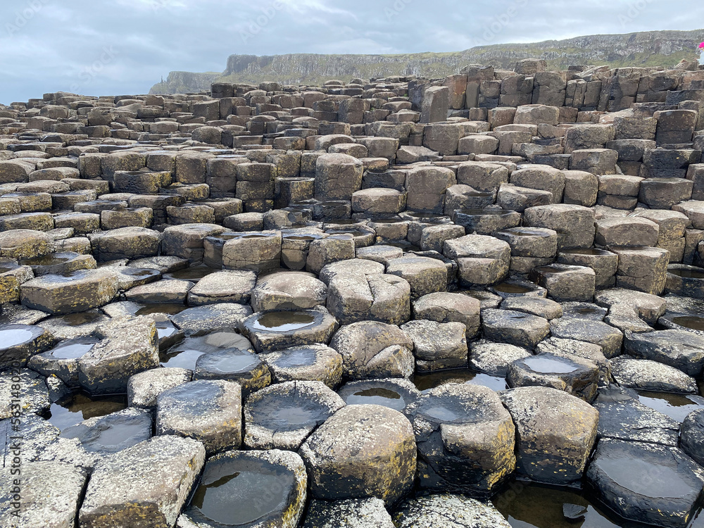 Giant's Causeway, area of interlocking basalt columns in Northern ...
