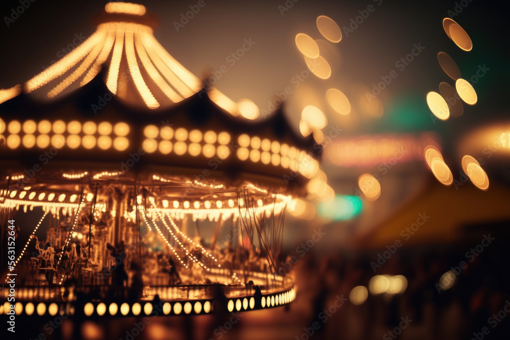 rotating carousel. Generative AI Stock Illustration | Adobe Stock