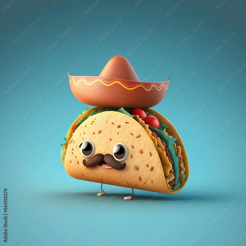 Cute Cartoon Taco