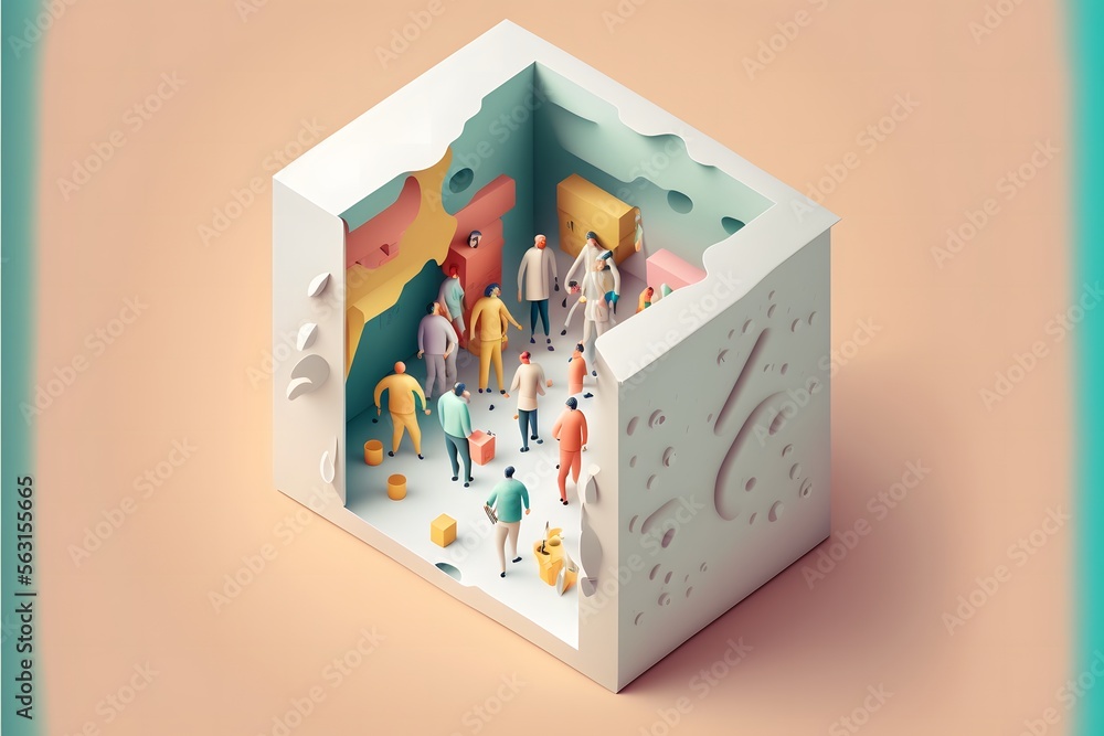 Thinking inside the box, thinking outside the box. Business concept ...