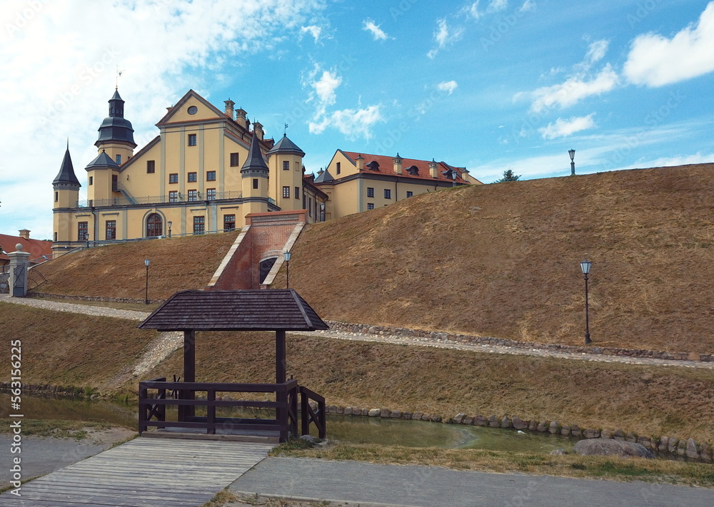 Underground entrance to a medieval castle. Secret exit from the castle ...