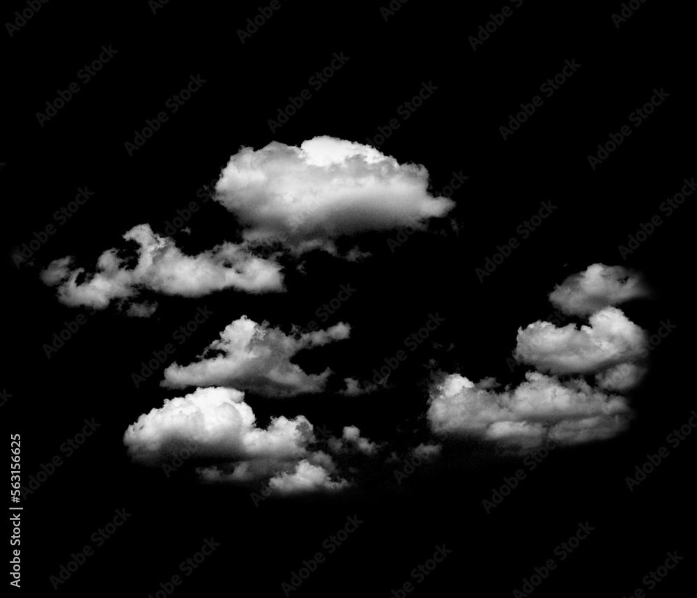 Cloud, Fog or smoke isolated on black background. Royalty high-quality ...