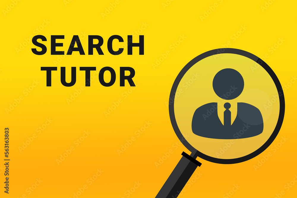 Tutor career. Build a career concept. Tutor working. Tutor career text on yellow background ...