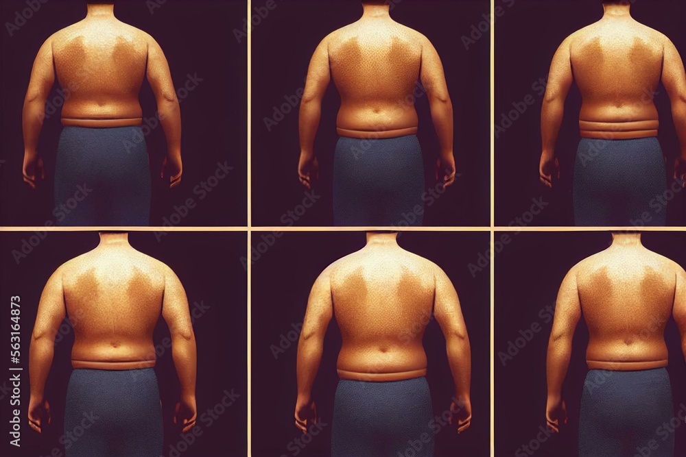 Before and After Weight Loss fitness Transformation. Fat to fit concept ...