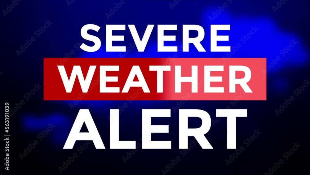 Vidéo Stock Severe Weather Alert Opening Intro Animation, Blue Template ...