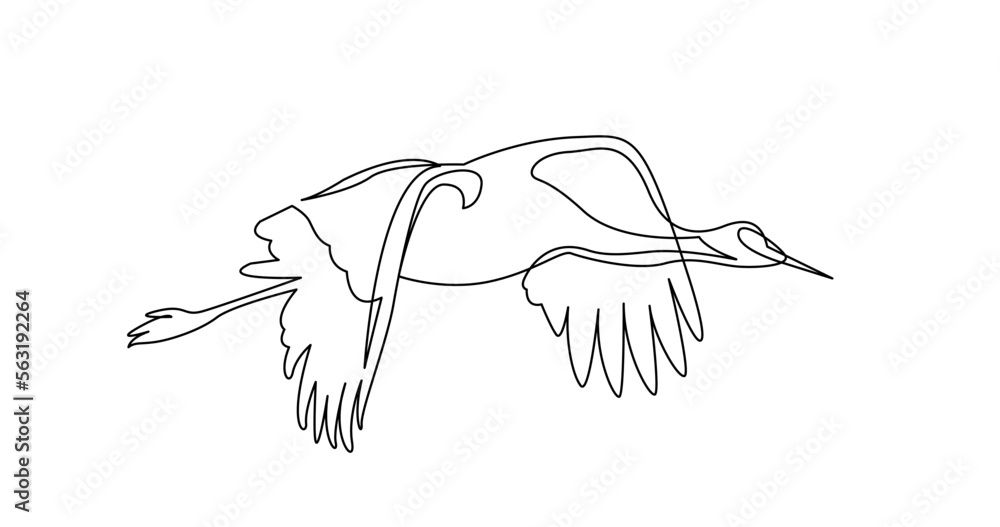 continuous line drawing vector illustration with FULLY EDITABLE STROKE ...