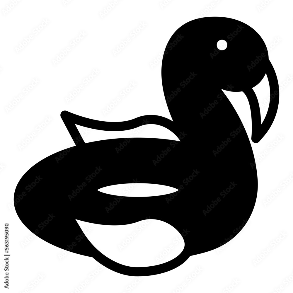 flamingo floatie cartoon illustration Stock Vector | Adobe Stock