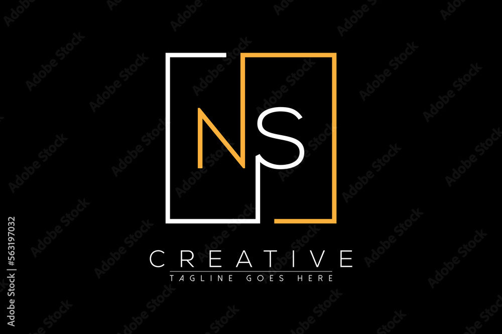 Vetor de Initial letter ns, sn, n, s elegant and luxury Initial with ...