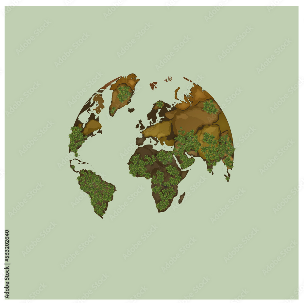 Changing Climate. Global warming. damaged Earth. Shattering Earth globe ...