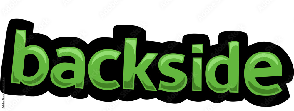 White screen animation video written BACKSIDE Stock Vector | Adobe Stock