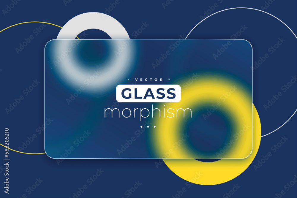 glass morphism background with transparent frosted effect Stock Vector ...