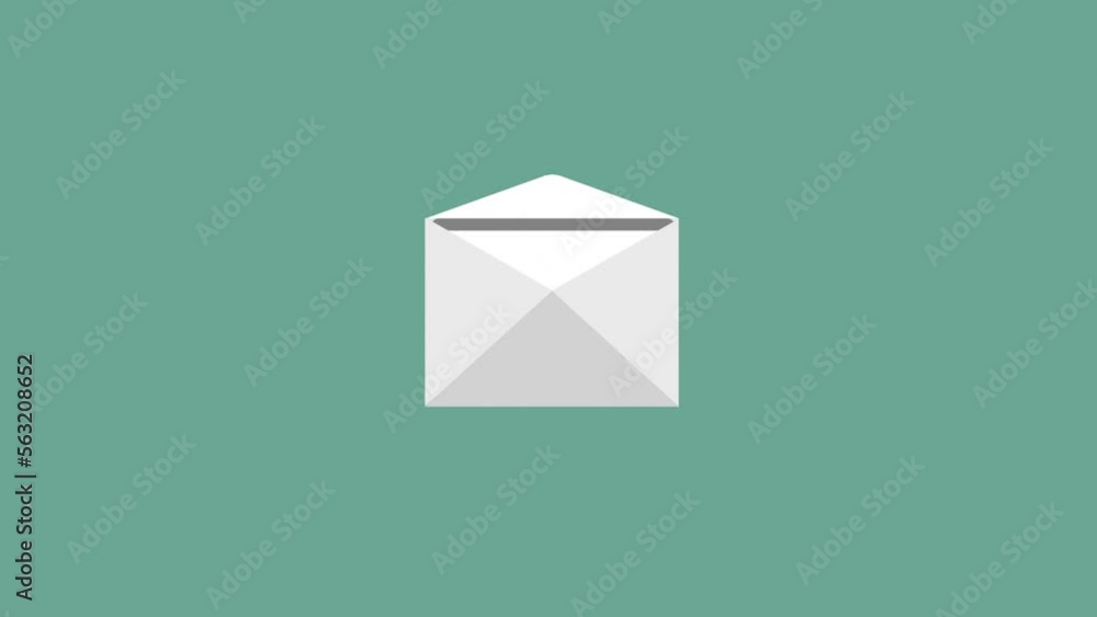 Icon 2d animation envelope notification icon. motion graphics animation ...